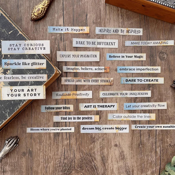 Vintage English Phrase Sticker – ViVi Stationery