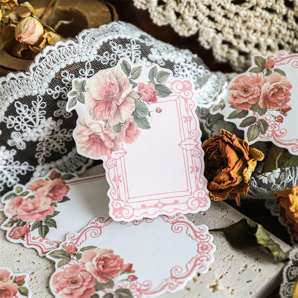 Vintage Flower Label Sticker – ViVi Stationery
