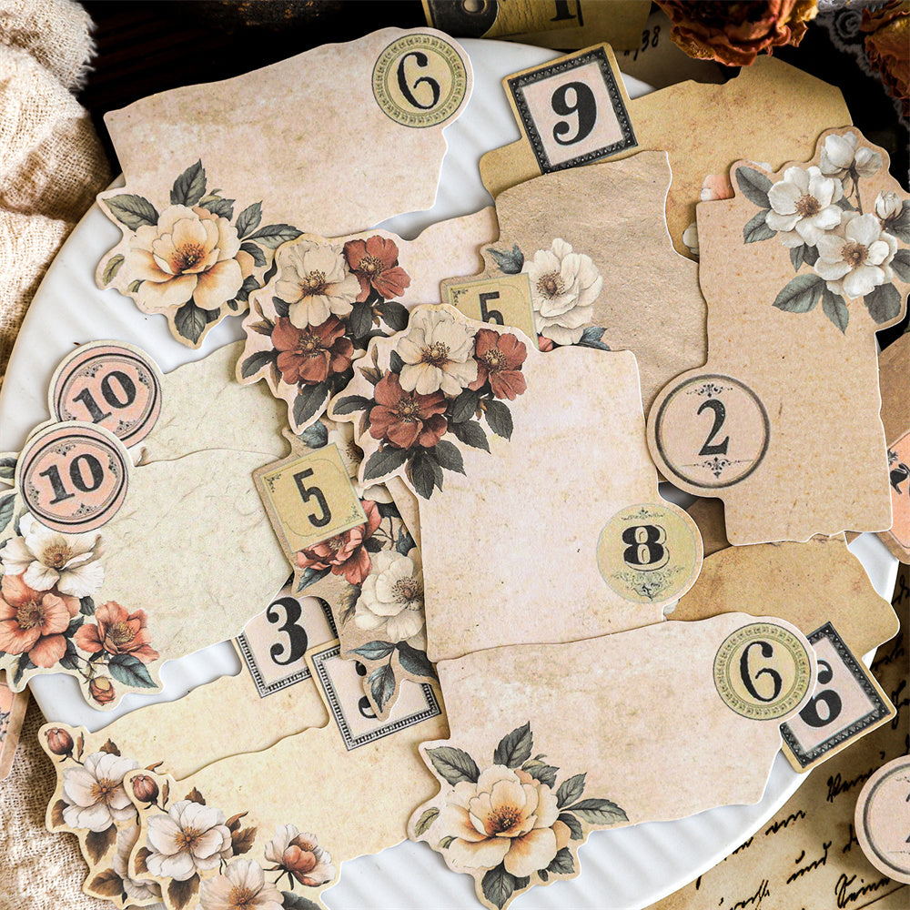 Vintage Flower Label Sticker – ViVi Stationery