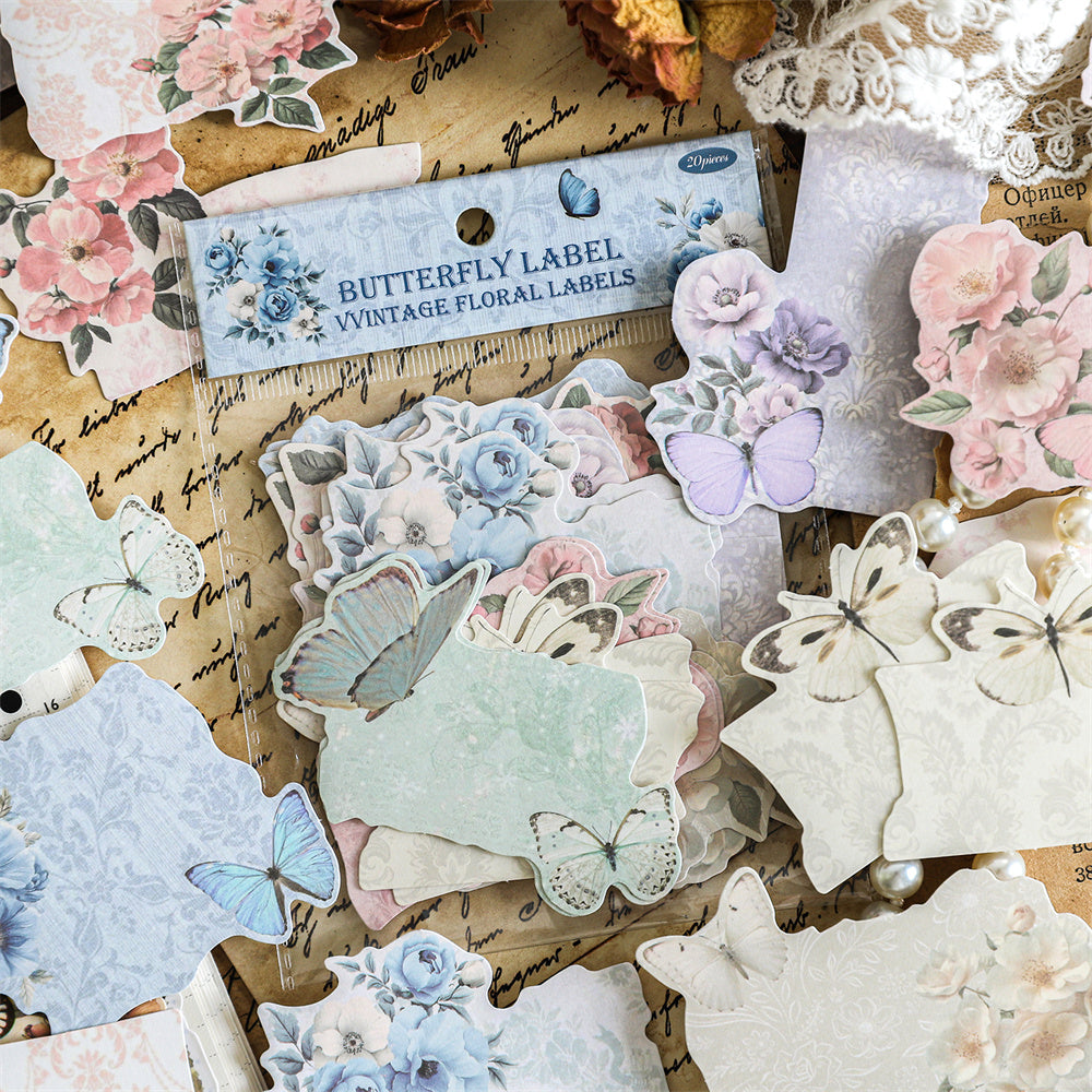 Vintage Flower Label Sticker – ViVi Stationery