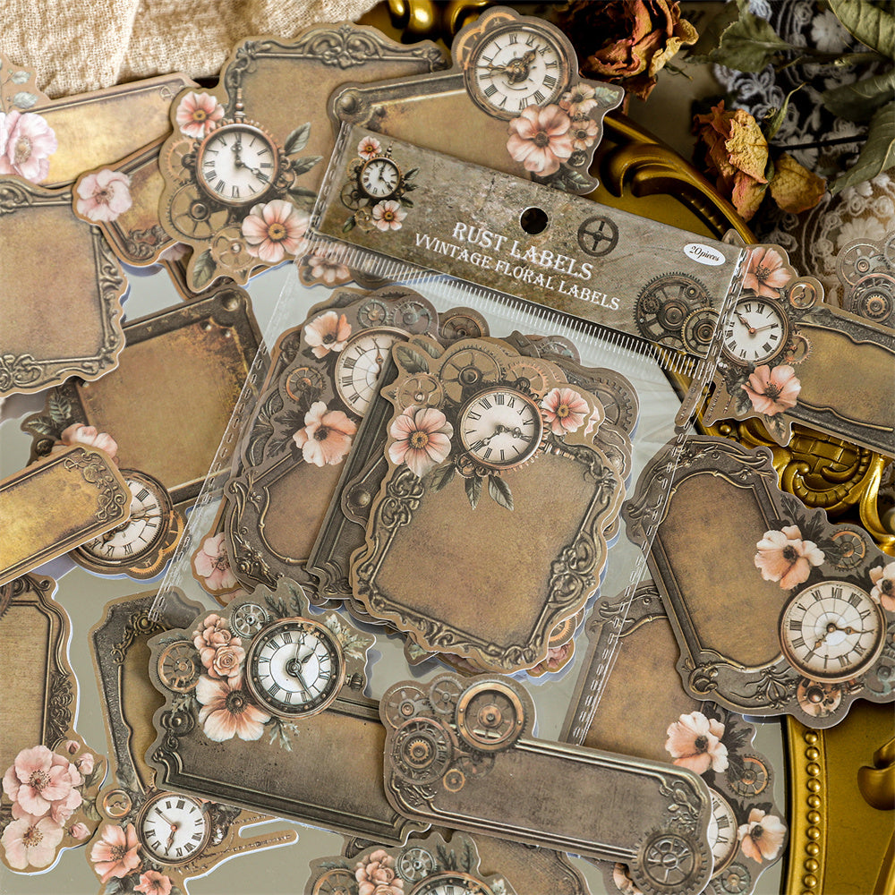 Vintage Flower Label Sticker – ViVi Stationery