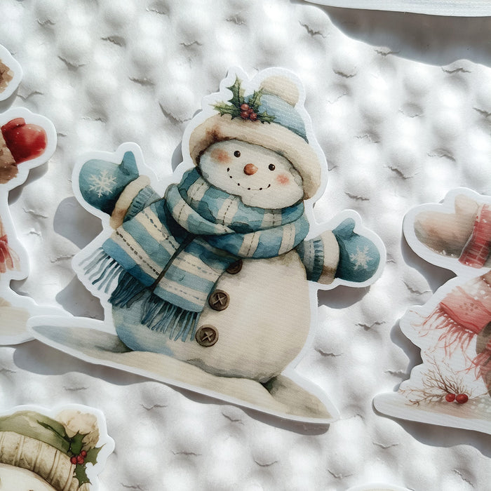 Vintage Snowman Stickers – ViVi Stationery
