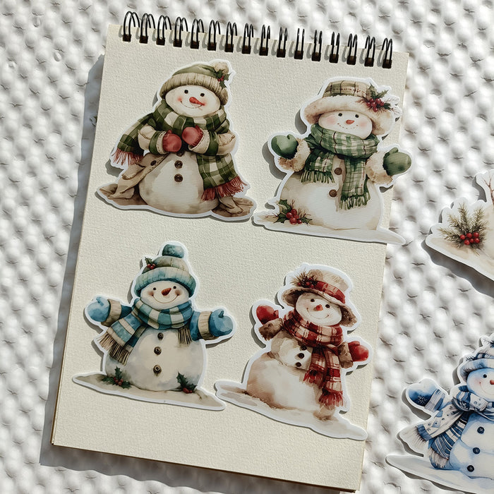 Vintage Snowman Stickers – ViVi Stationery