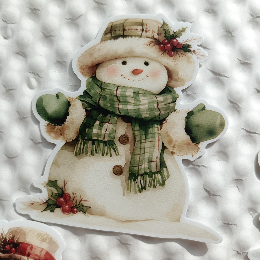 Vintage Snowman Stickers – ViVi Stationery
