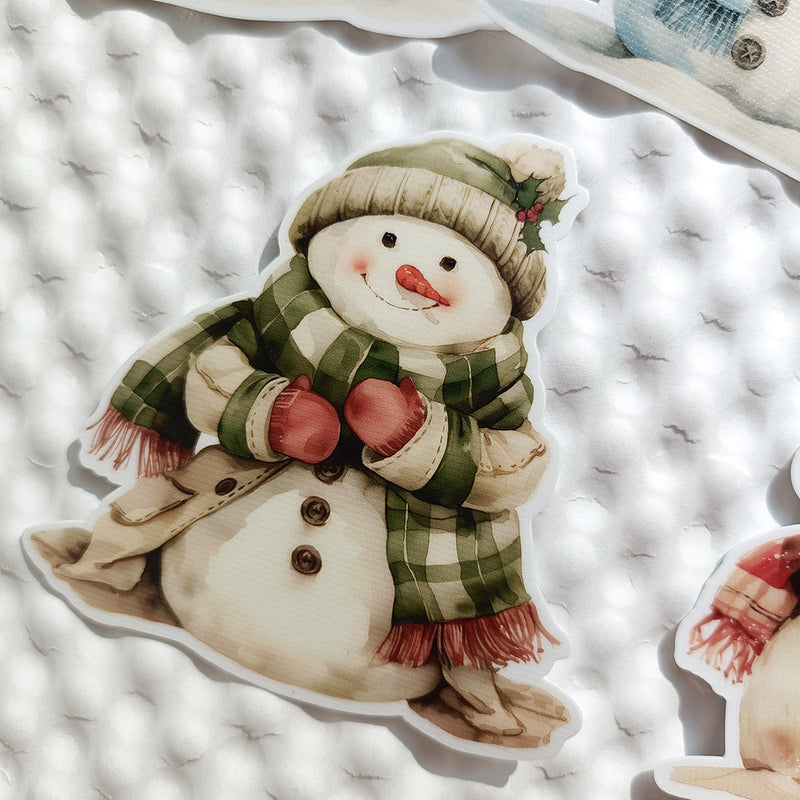 Vintage Snowman Stickers – ViVi Stationery