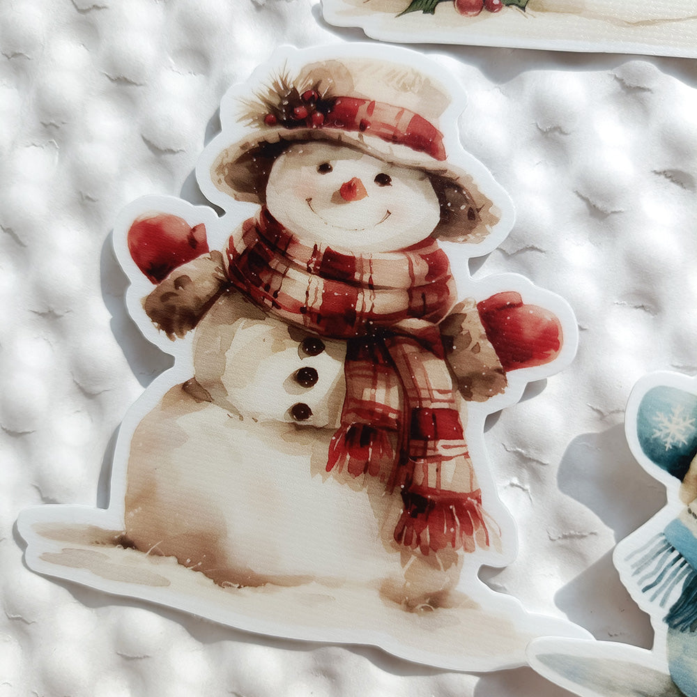 Vintage Snowman Stickers – ViVi Stationery