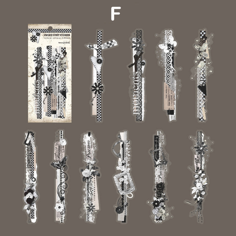 Vintage Strip Stickers for Scrapbooking and Art Journal – ViVi Stationery