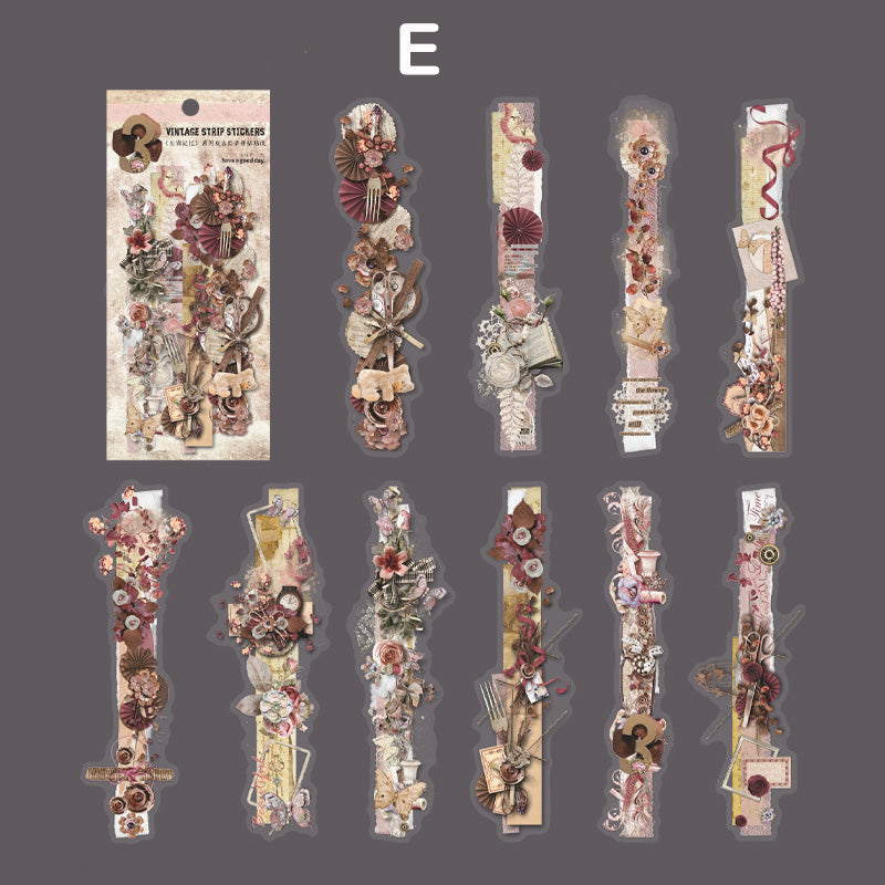 Vintage Strip Stickers for Scrapbooking and Art Journal – ViVi Stationery