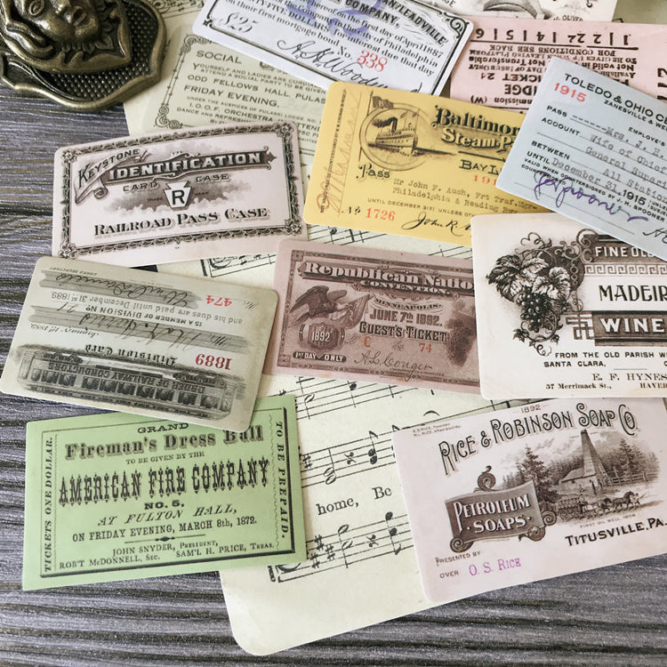 Vintage Ticket Stickers for Scrapbooking and Junk Journal – ViVi Stationery