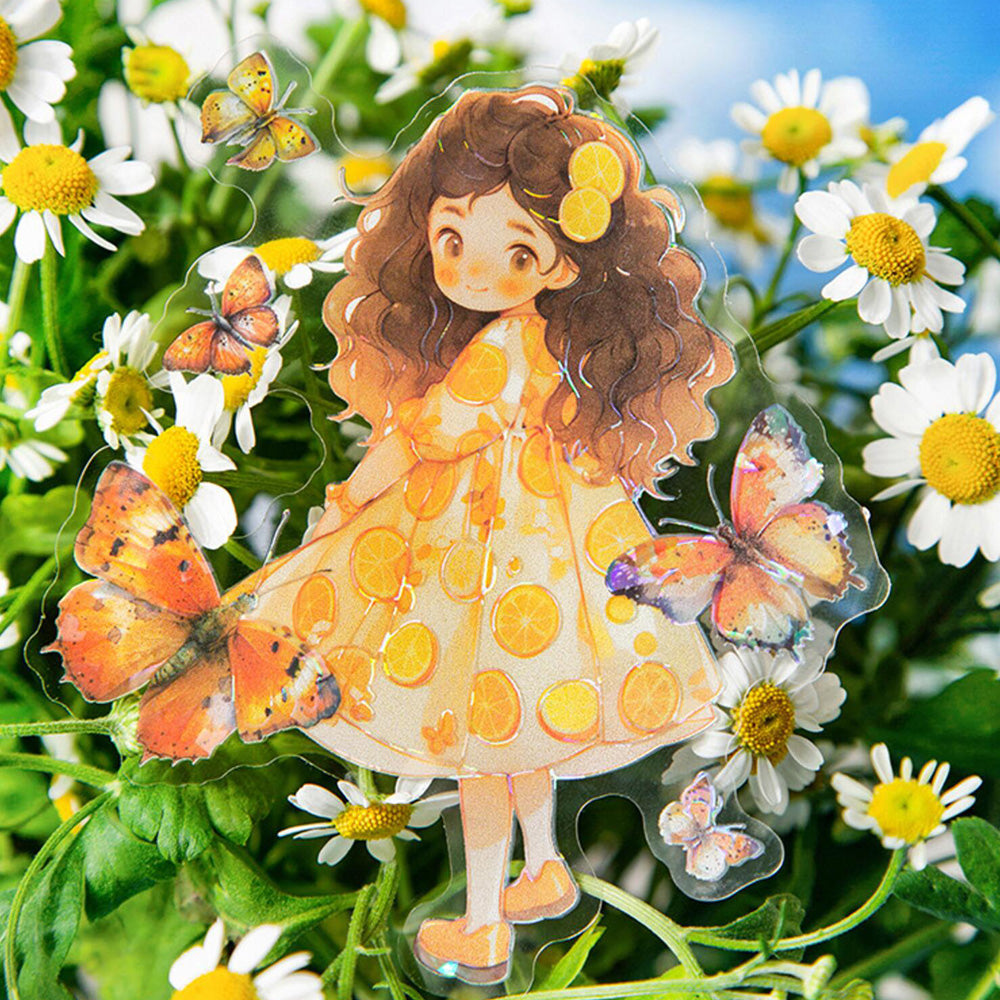 Butterfly Girl Sticker for Scrapbooking and Art Journal – ViVi Stationery