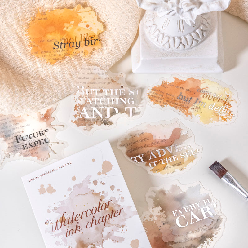Watercolor Ink and Word Stickers – ViVi Stationery