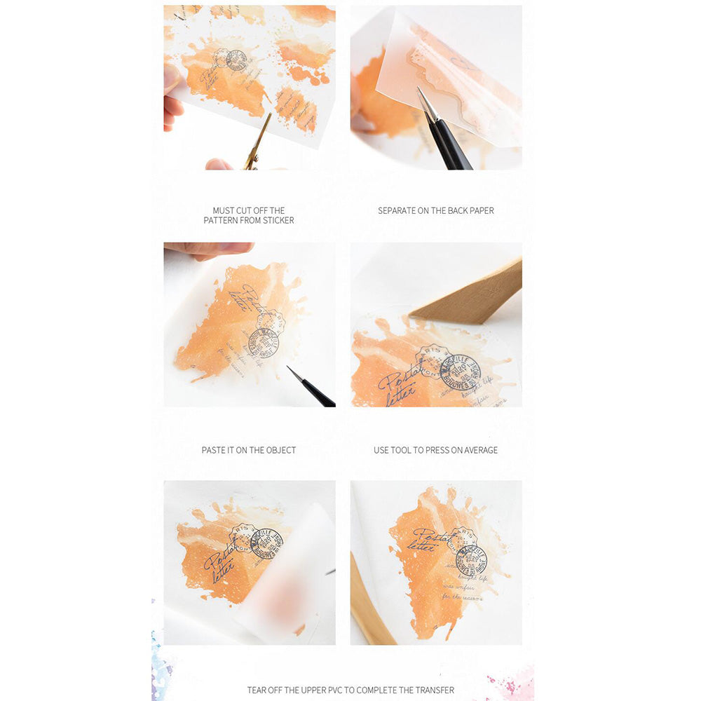 Watercolor Marks Rub-on Sticker – ViVi Stationery