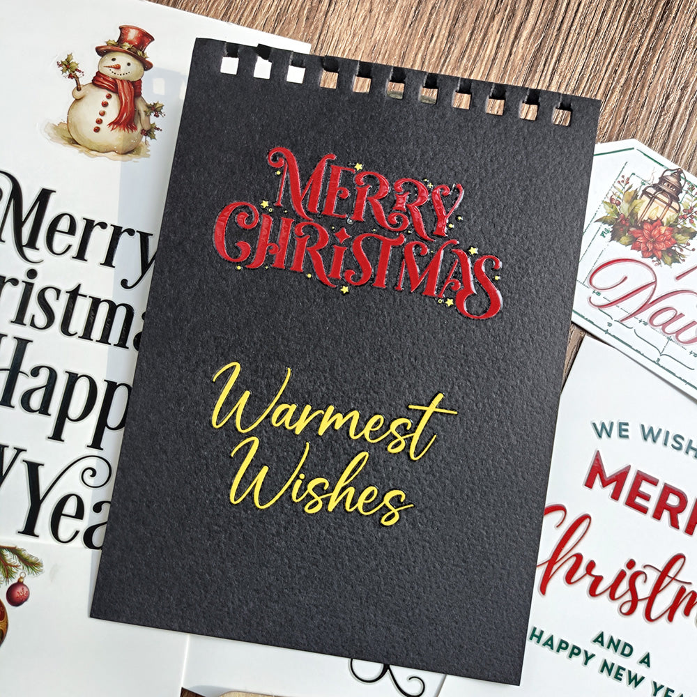 Waterproof Christmas Wishes Transfer Sticker 4 Sheets – ViVi Stationery