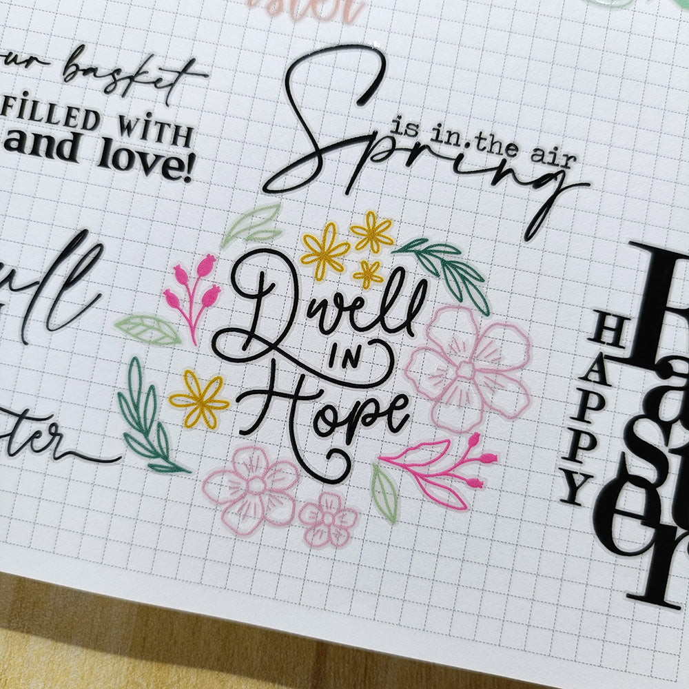 Waterproof Easter Word Transfer Sticker 2 Sheets – ViVi Stationery
