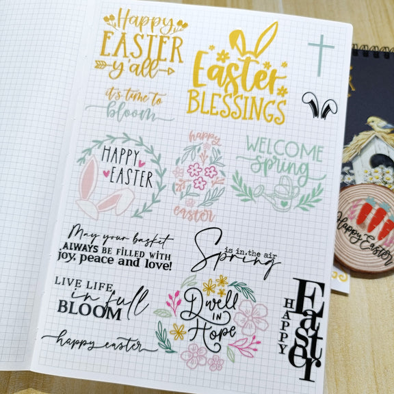 Waterproof Easter Word Transfer Sticker 2 Sheets – ViVi Stationery
