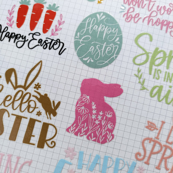 Waterproof Easter Word Transfer Sticker 2 Sheets – ViVi Stationery