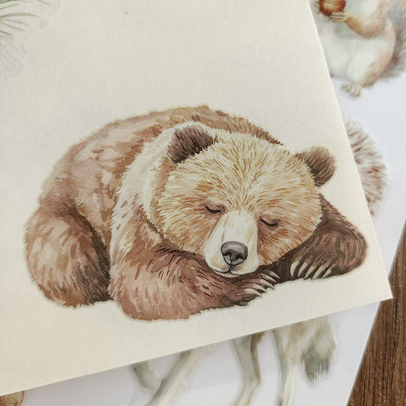 Waterproof Forest Animal Transfer Sticker 3 Sheets – ViVi Stationery