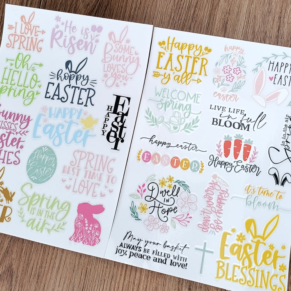 Waterproof Easter Word Transfer Sticker – ViVi Stationery