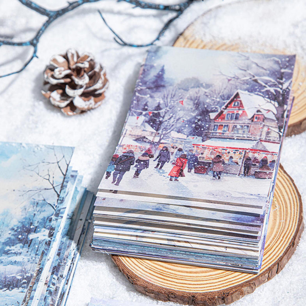 Winter Snow Scrapbook Paper – ViVi Stationery