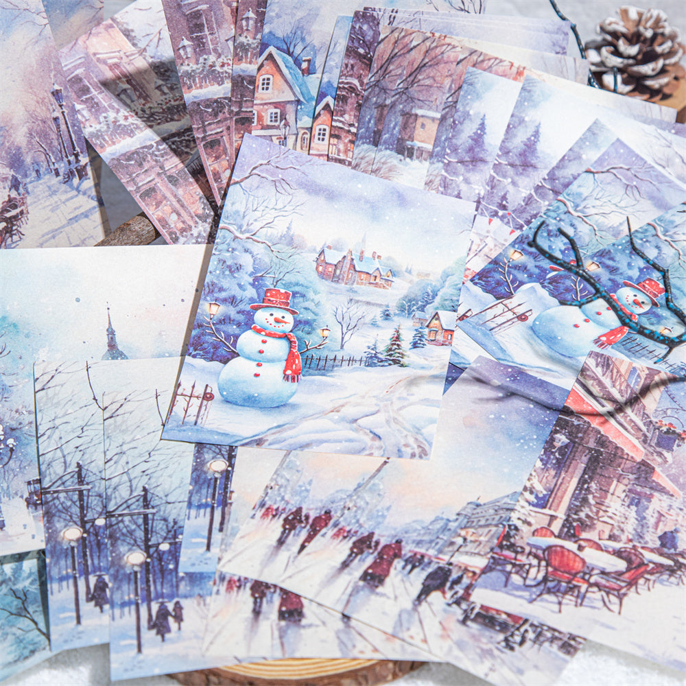 Winter Snow Scrapbook Paper – ViVi Stationery