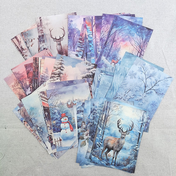 Winter Snow Scrapbook Paper – ViVi Stationery