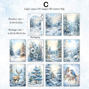 Winter Snow Scrapbook Paper – ViVi Stationery