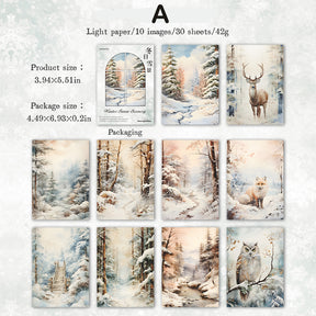 Winter Snow Scrapbook Paper – ViVi Stationery