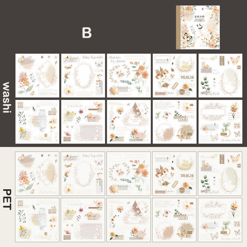 Pre-cut Washi&PET Sticker Book for Scrapbooking and Journaling – ViVi ...
