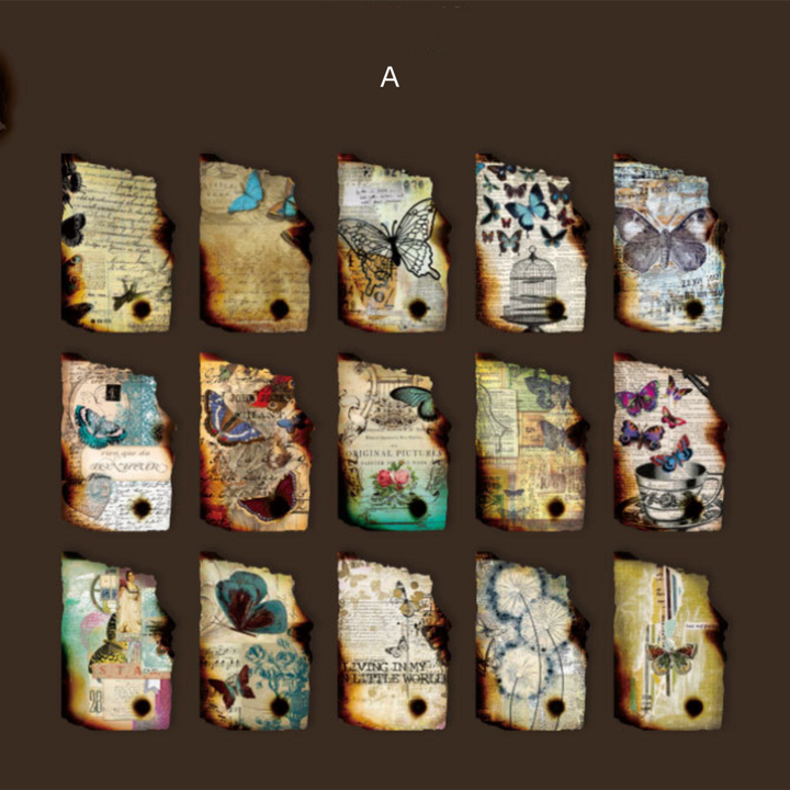 Vintage Burn Mark Paper for Junk Journal and Scrapbooking – ViVi Stationery