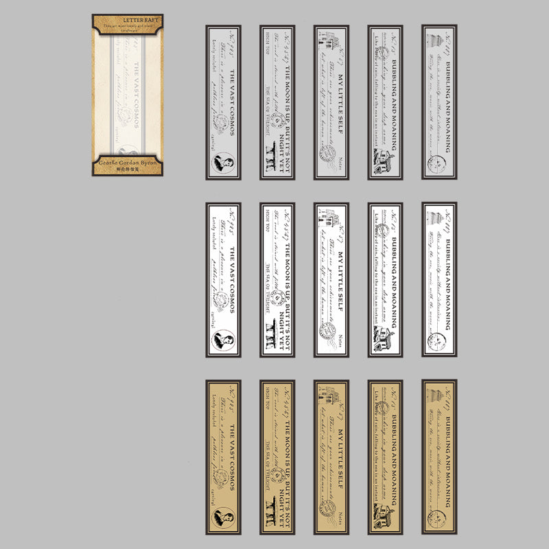 Vintage Master Letter Decorative Papers for Scrapbook and Art Journal ...