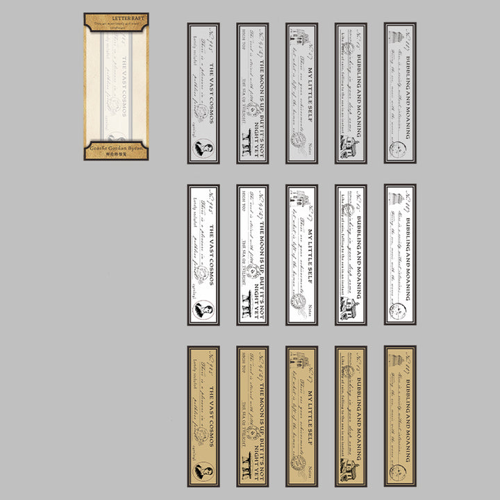 Vintage Master Letter Decorative Papers for Scrapbook and Art Journal ...