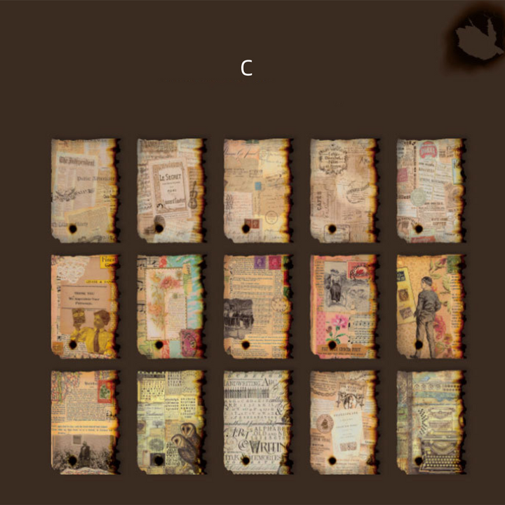 Vintage Burn Mark Paper for Junk Journal and Scrapbooking – ViVi Stationery