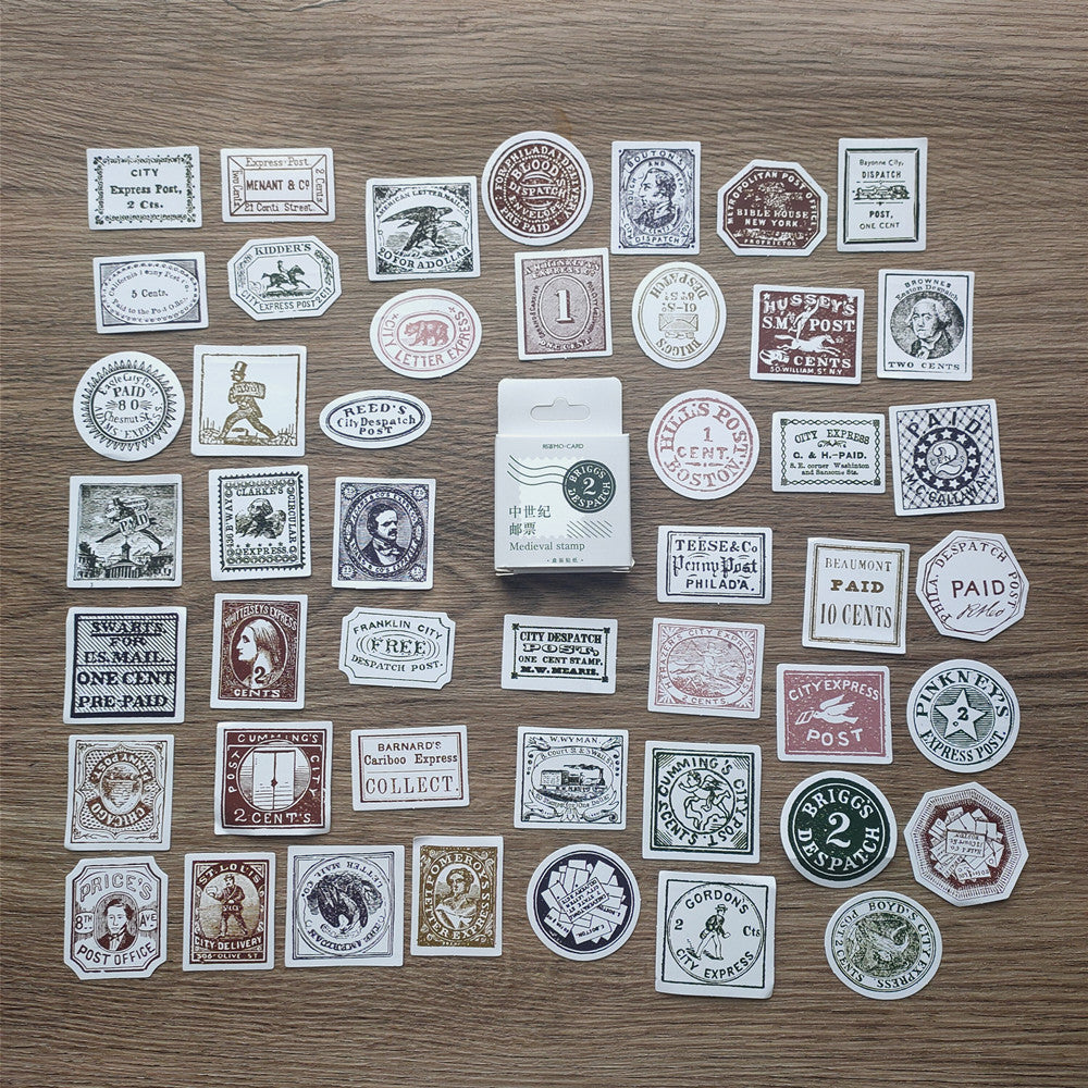 Vintage Medieval Stamp Stickers for Scrapbooking and Junk Journal ...