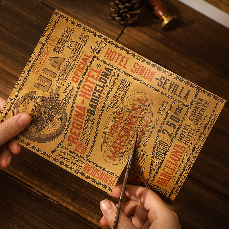 Vintage A5 Kraft Scrapbook Paper for Art Journal and Junk Journal ...