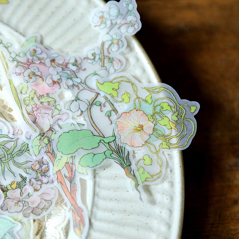 TZ Vellum Flower Stickers 33PCS for Scrapbook and Junk Journal – ViVi ...