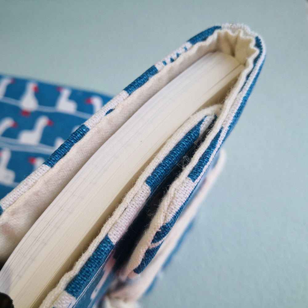 White Duck Blue A5 A6 Fabric Journal Binder – ViVi Stationery