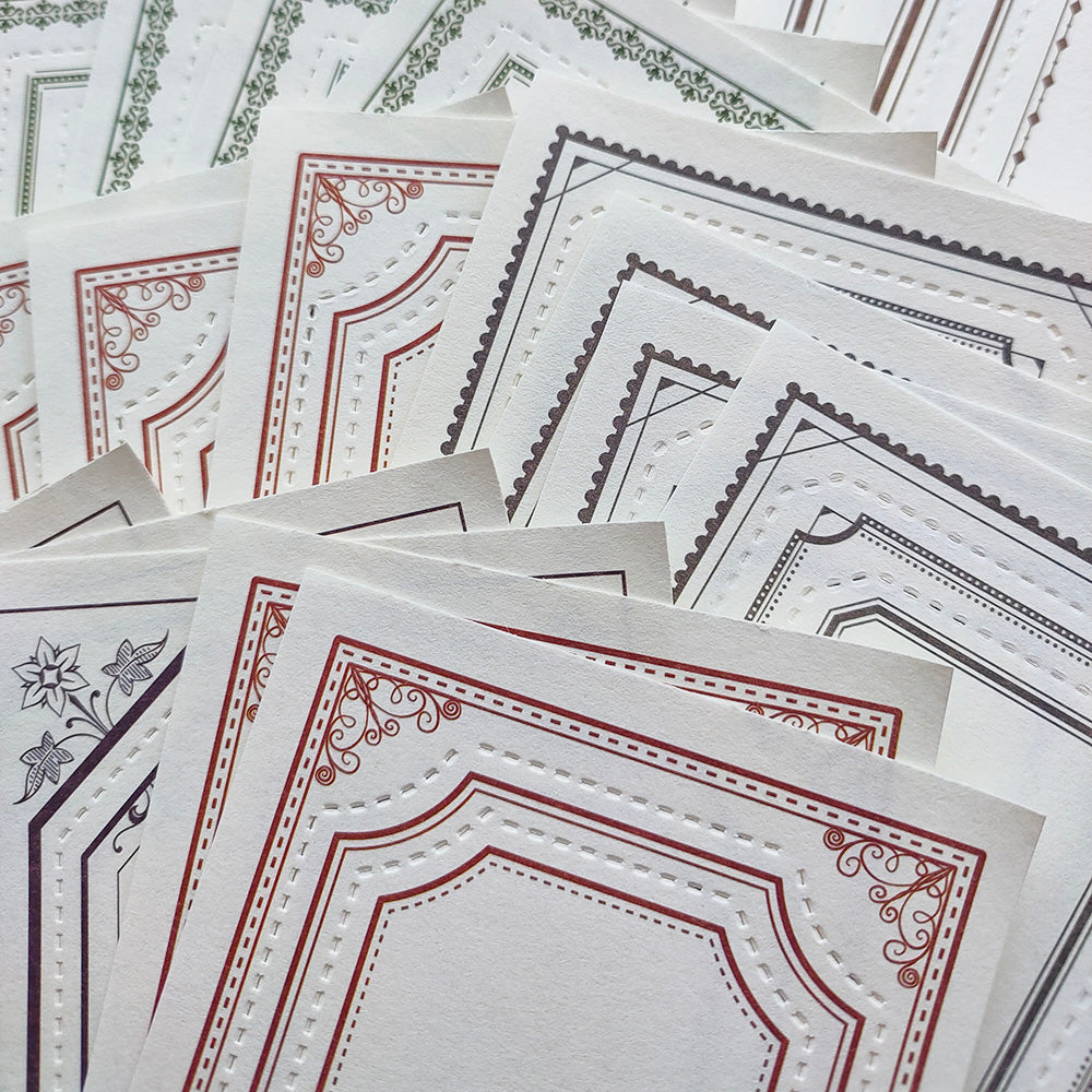 YANJI Retro Epic Poem Border Notepad for Scrapbooking and Art Journal ...