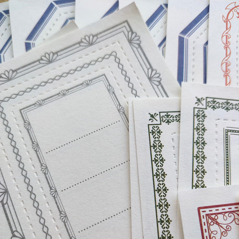 YANJI Retro Epic Poem Border Notepad for Scrapbooking and Art Journal ...