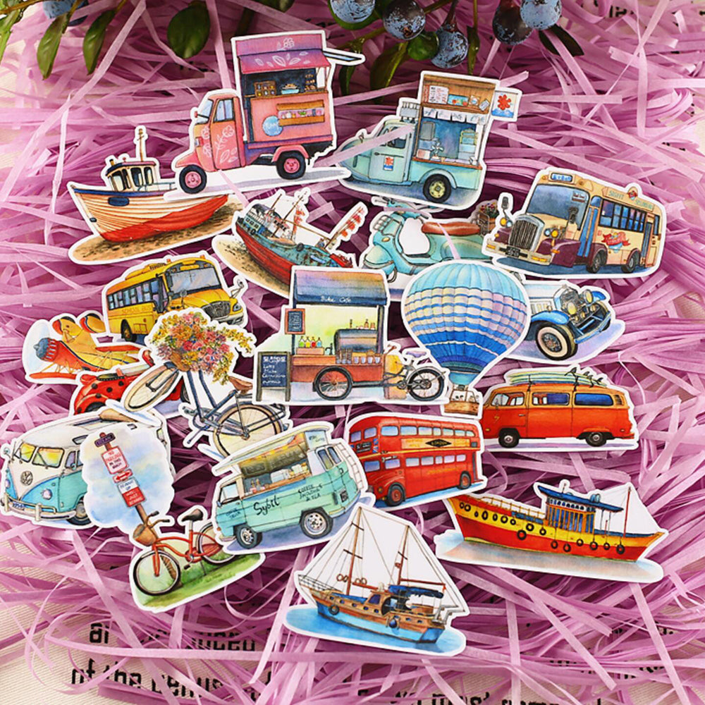 Transportation Stickers 20PCS for Scrapbook and Journaling – ViVi ...