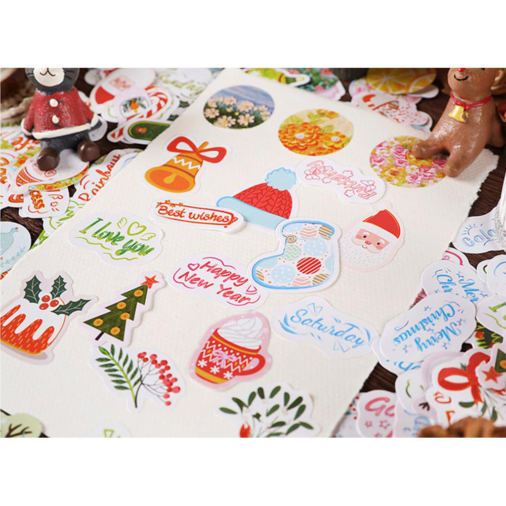 Warm Christmas Holiday Stickers for Scrapbooking Card Making Gift Pack ...
