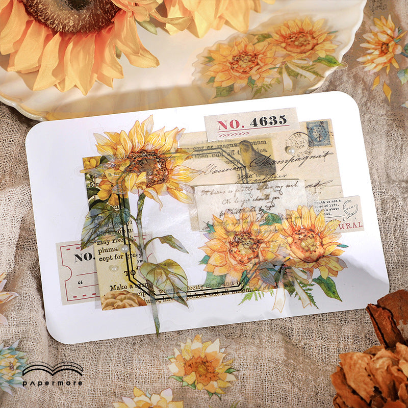 Vintage Big Size Flower Stickers for Scrapbook and Art Journal – ViVi ...