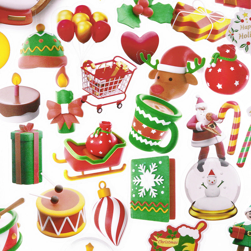 CARDLOVER Christmas Stickers 40PCS for Scrapbooking and Card Making ...