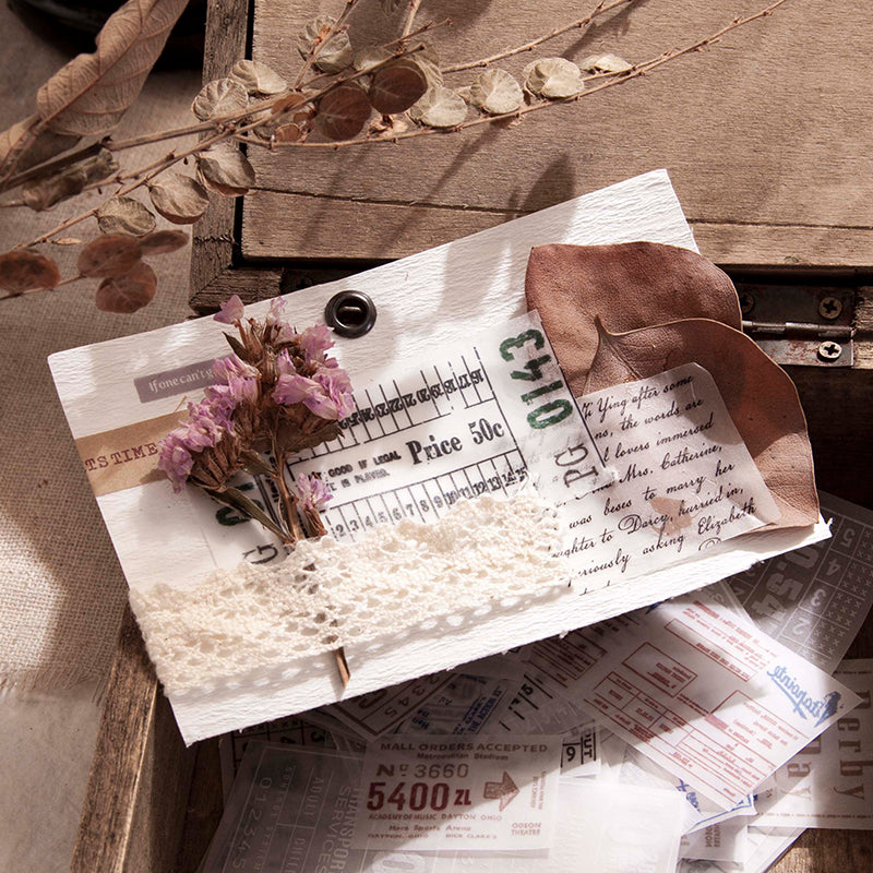 Vintage Fading Ticket Office Decorative Vellum Papers for Scrapbook ...