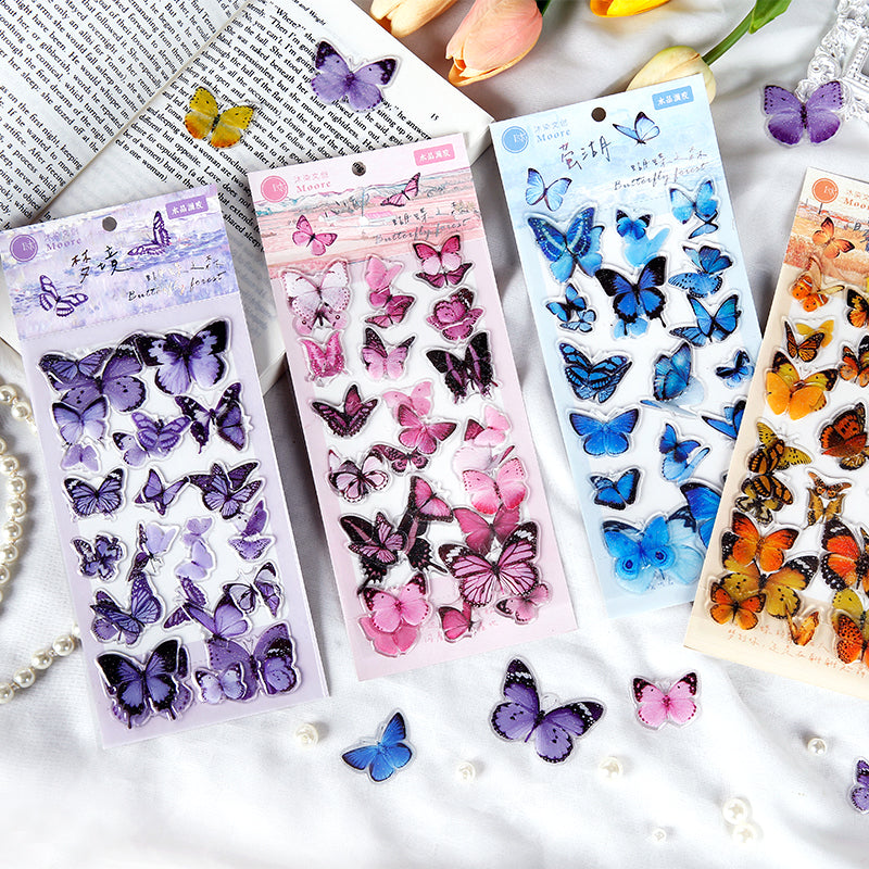 Moore Crystal Epoxy Resin Butterfly Stickers for Scrapbook and Journal ...