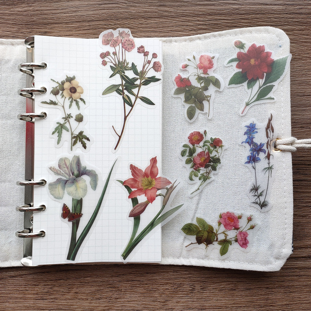 Vellum Flower Stickers for Scrapbooking and Journal – ViVi Stationery