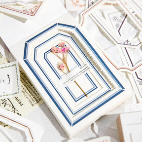 YANJI Retro Epic Poem Border Notepad for Scrapbooking and Art Journal ...