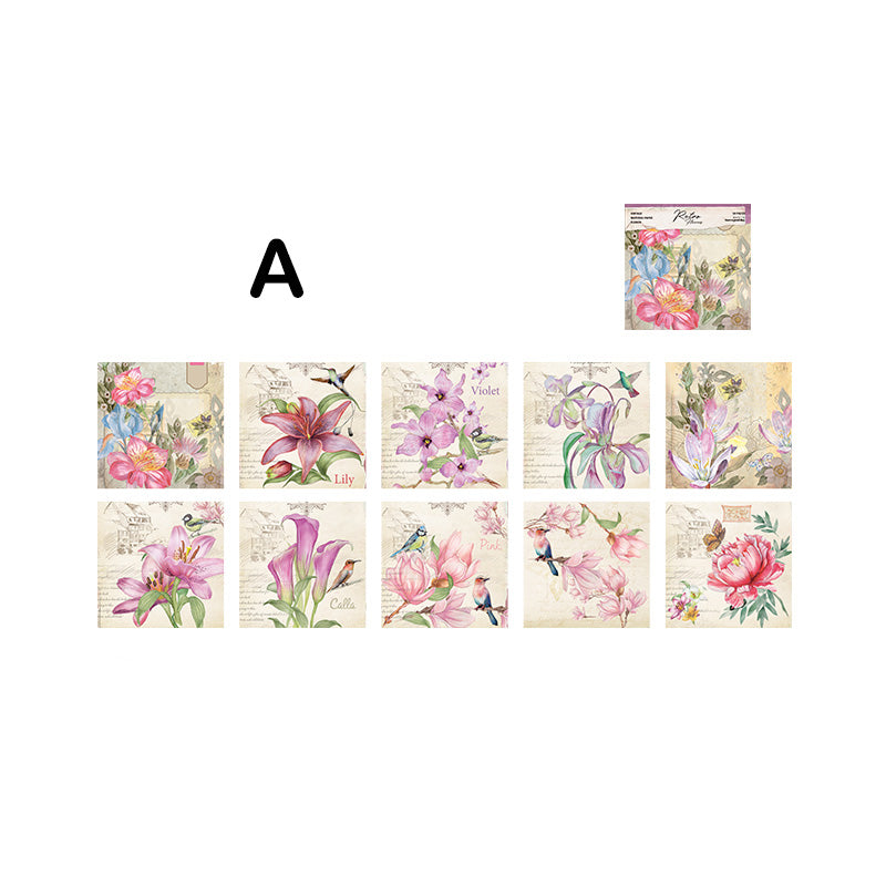 Retro Flowers Scrapbook Paper for Art Journal and Card Making – ViVi ...