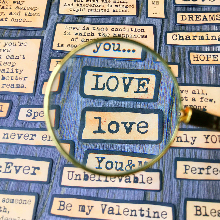 Love Phrase Stickers Quote Sticker For Junk Journal and Scrapbooking ...