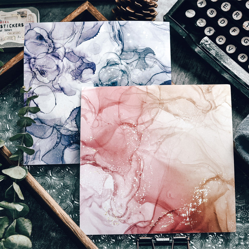 Marble Scrapbook Paper Pad for Art Journal – ViVi Stationery