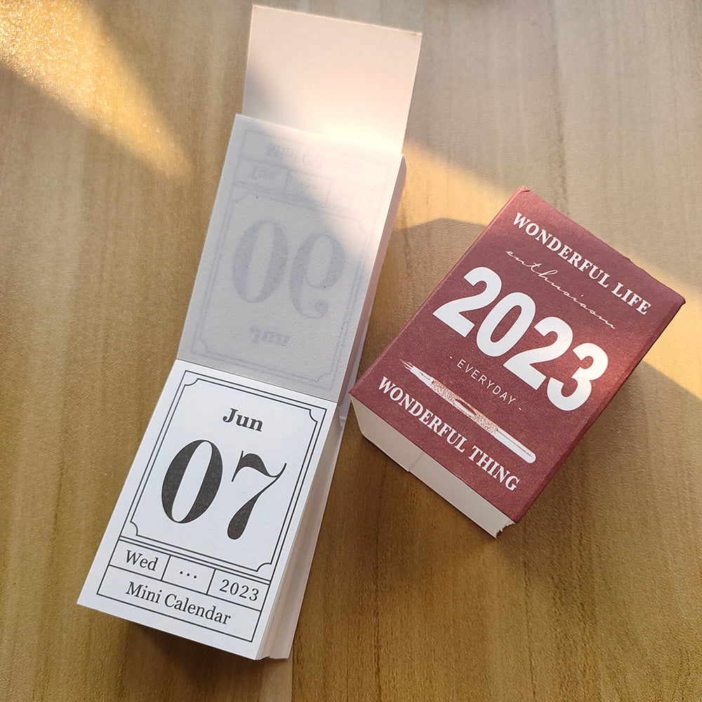 Mini Desk Calendar 2023 Next Year Calendar for Scrapbooking and Planner ...